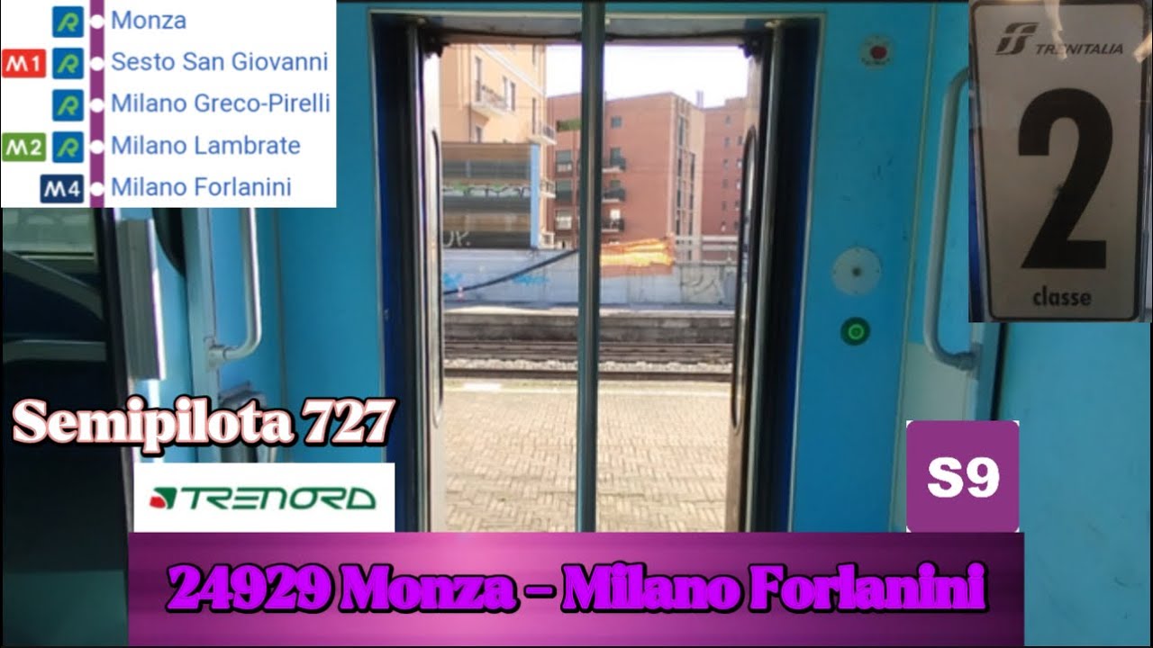🚉 PIANO RIBASSATO sulla 🟣 S9 sul 24929 da MONZA a MILANO FORLANINI con ...