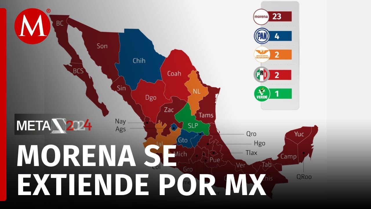 Así se 'pintó' el mapa político de México tras las elecciones de 2024 ...