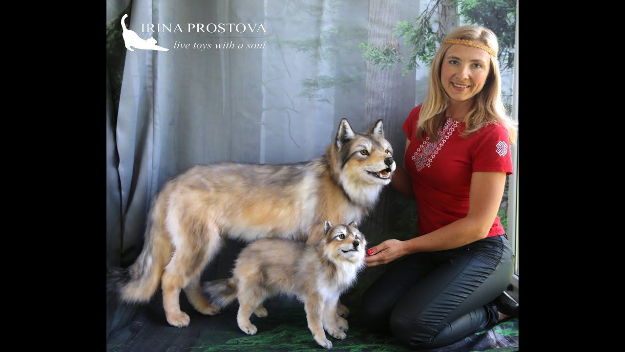 Realistic wolves plush toys (custom order) - YouTube