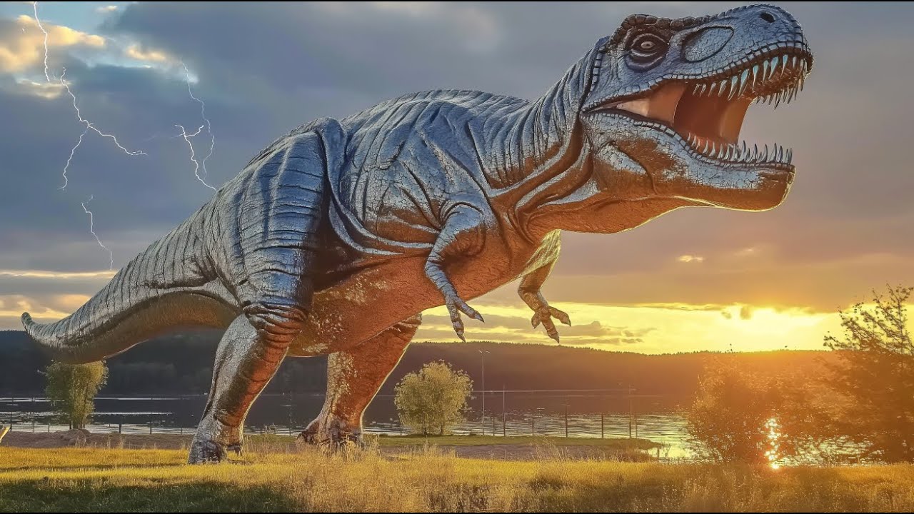 Giant Steel T- Rex Sculpture - Piece By Piece Towards The Finish - YouTube
