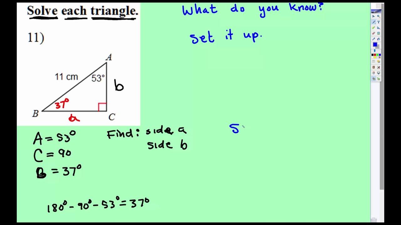 Solve Triangles using Trig Functions - YouTube