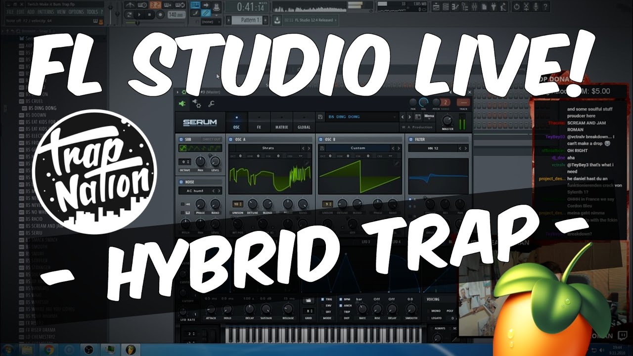 FL Studio Live Stream 27: Hybrid Trap - Skrillex Remix Pt. 1 | Twitch ...