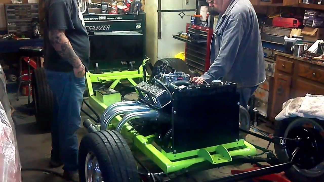 T-Bucket engine, first start - YouTube