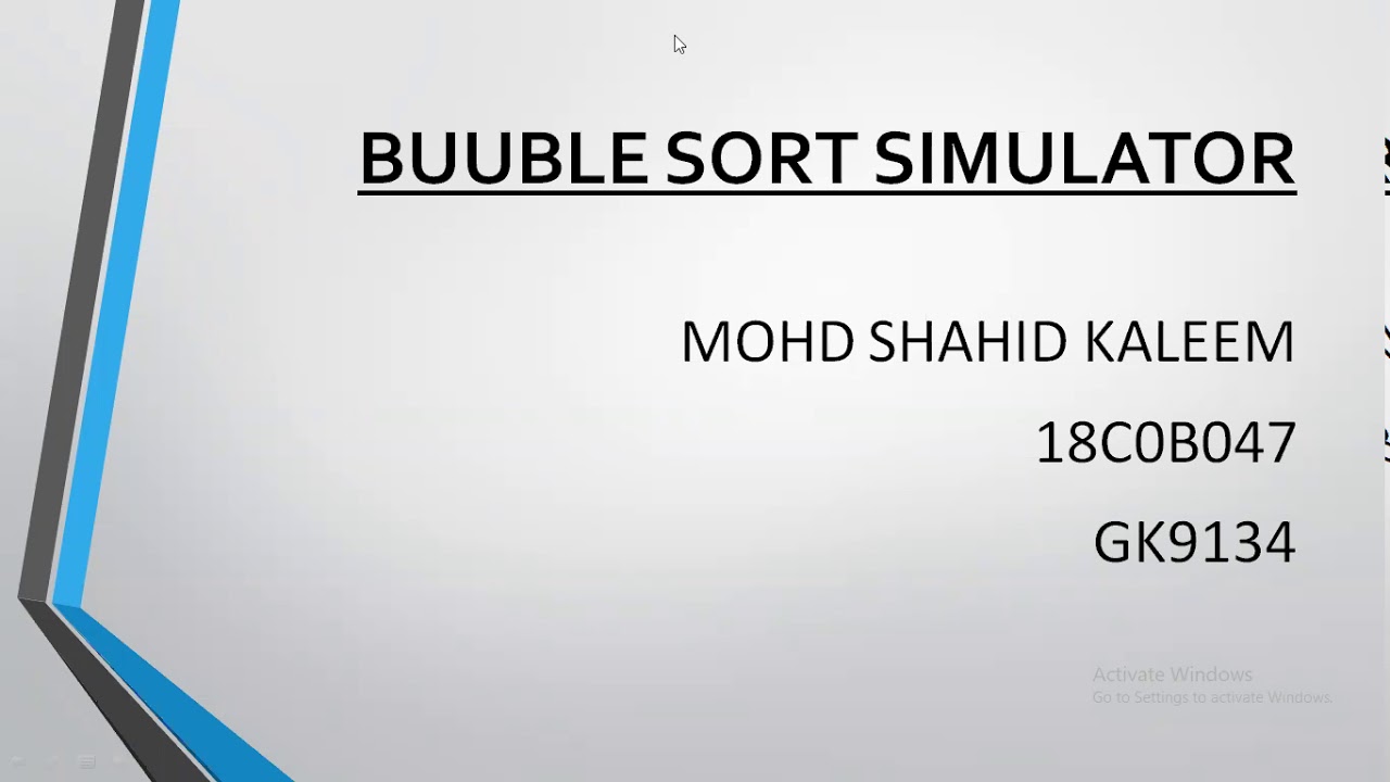 Bubble sort. GUI - YouTube