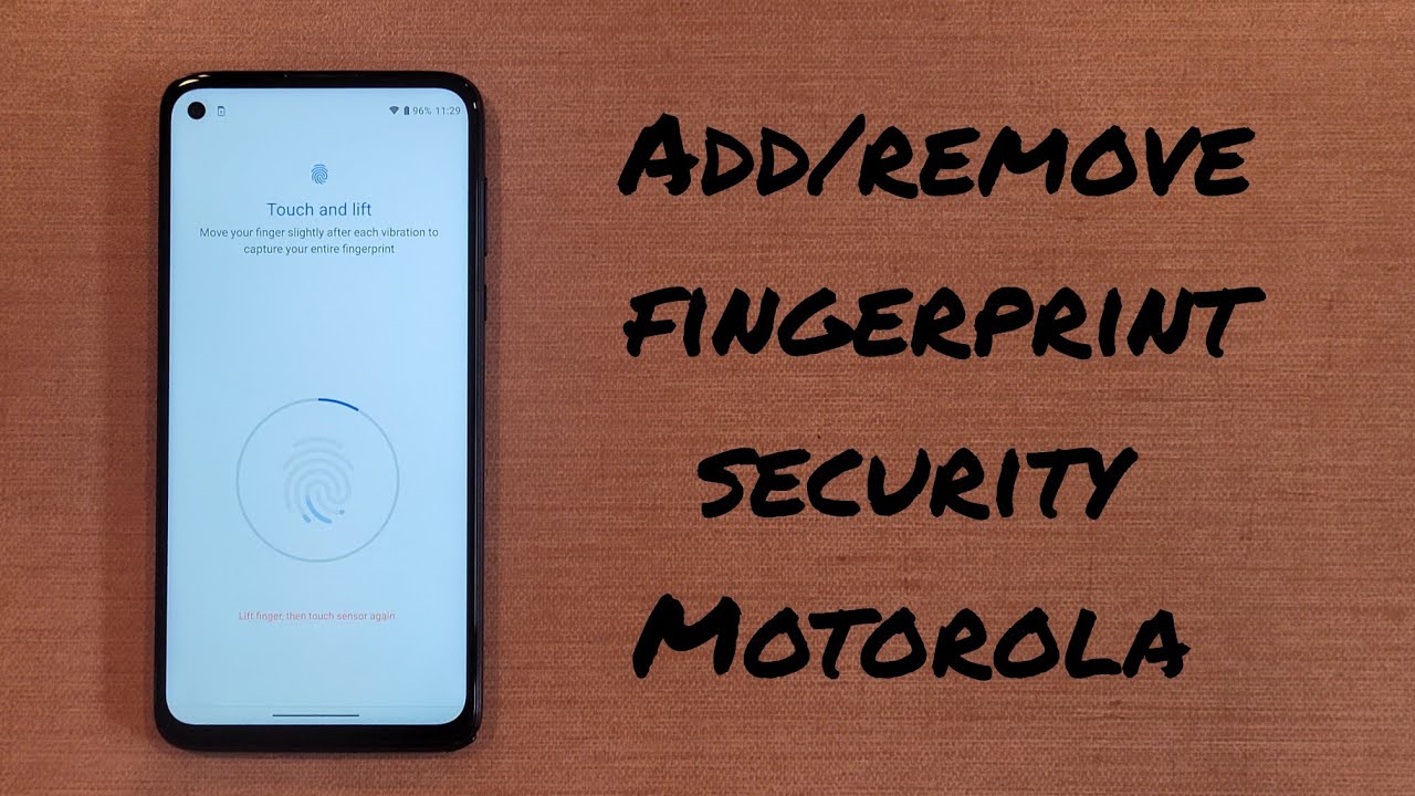 Add and Remove Fingerprint Security Motorola Moto G - YouTube