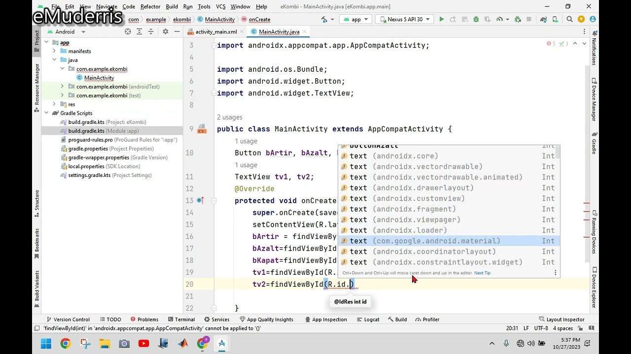eMuderris, Android Mobil Programlama, ödev03: Kombi Kontrol Arayüz Uygulaması v1 - YouTube