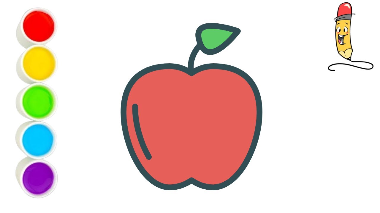 How to Draw an Apple Easy Step by Step | Apple Drawing | Easy Step by ...