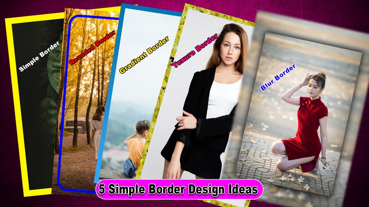Create 5 Simple Border Photoshop|Photoshop Me Simple Border Kaise ...