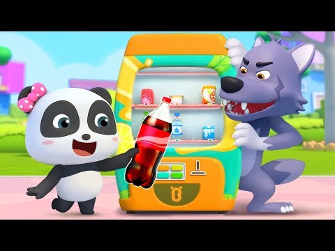 Mesin Penjual Minuman Otomatis | Serigala Haus | BabyBus Bahasa Indonesia