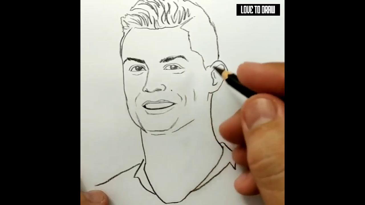 VERY EASY , how to draw cristiano ronaldo cr7 from manchester united ...