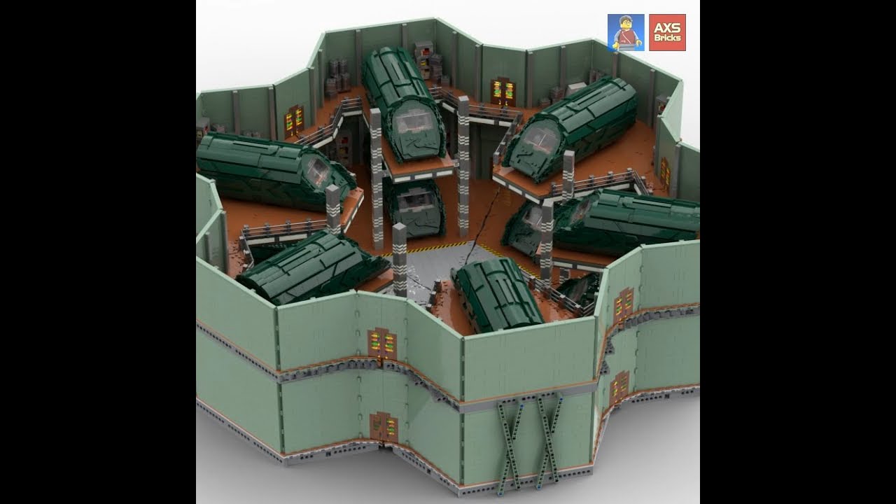 Stargate Atlantis Puddle Jumper Hangar — Rebrickable MOC-123851 - YouTube