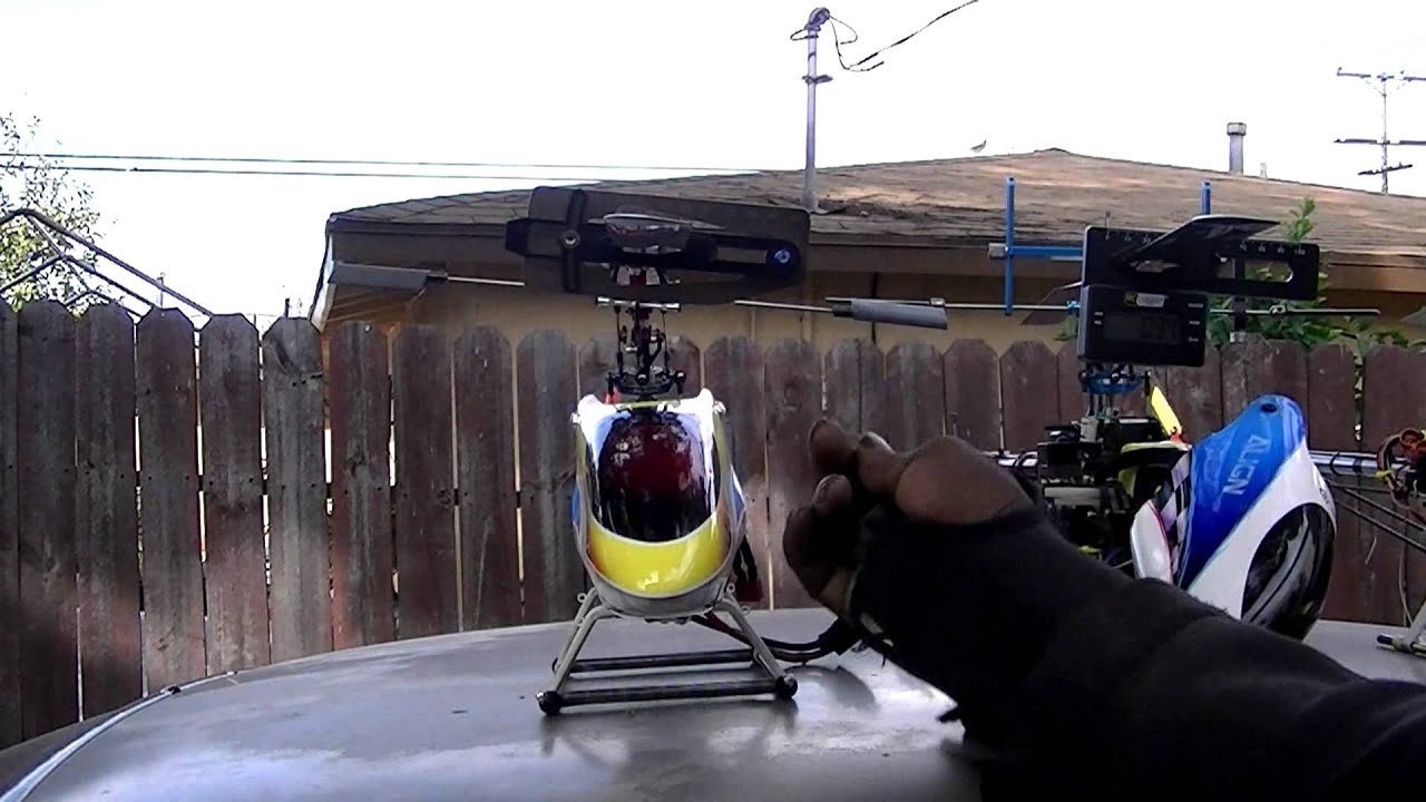 el500 flybar lock and rc logger digital pitch gauge review. - YouTube