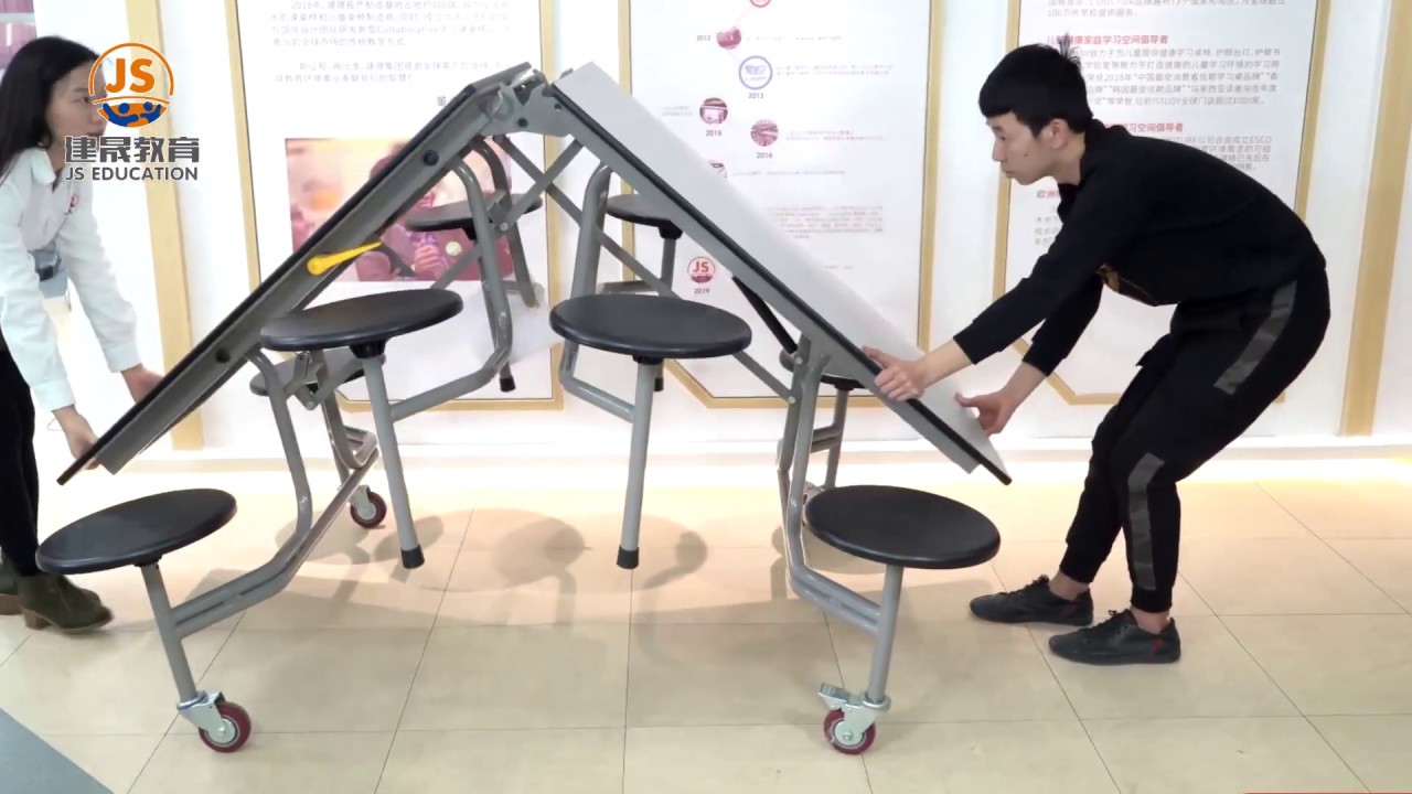 student folding dining table - YouTube