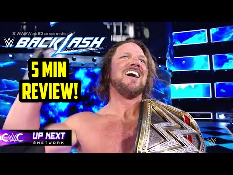 WWE Backlash 2016 Full Show Review In 5 Minutes! Aj Styles Wins The WWE ...