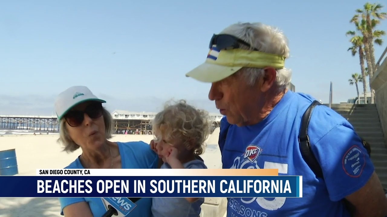 California Beaches Reopen Amid Covid-19 Restrictions Lifting - YouTube