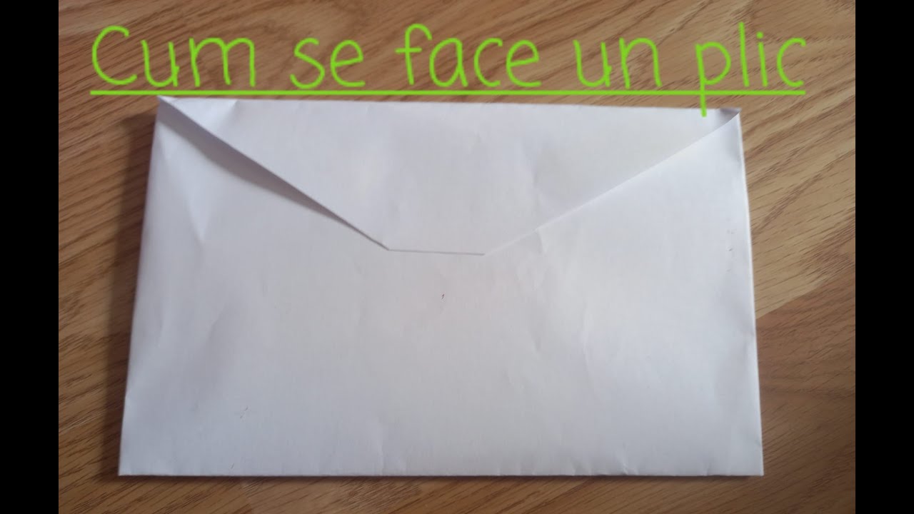 Cum se face un plic/How to make an envelope - YouTube