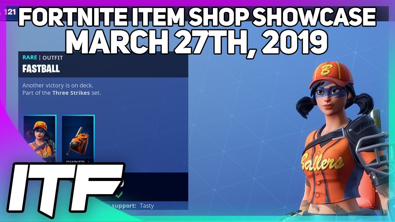 Fortnite Item Shop *NEW* FASTBALL AND SLUGGER SKINS! [March 27th, 2019 ...
