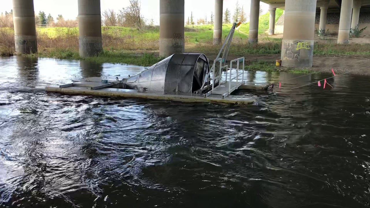 Rotary Screw Trap near Fresno Aquarium Property - YouTube