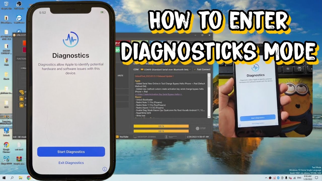 How to enter Diagnostics on iPhone and Check IOS Version | Cách vào chế ...