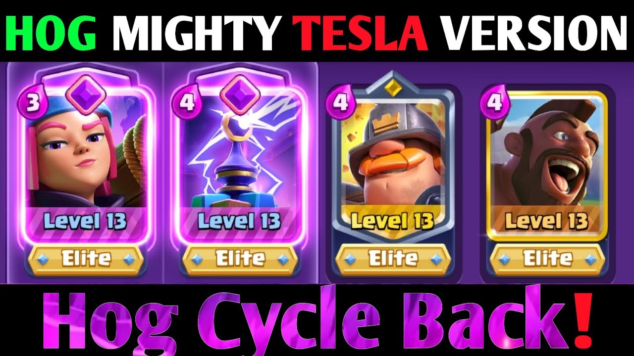 2.8 Hog Mighty Miner Cycle With Tesla Still Good! | Clash Royale Rank ...