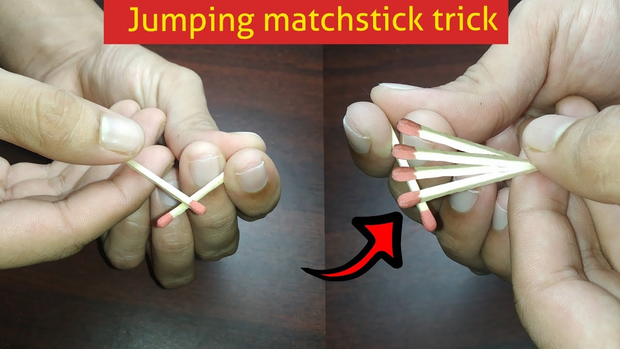 Matchstick jumping trick | Easy matchstick tricks - YouTube