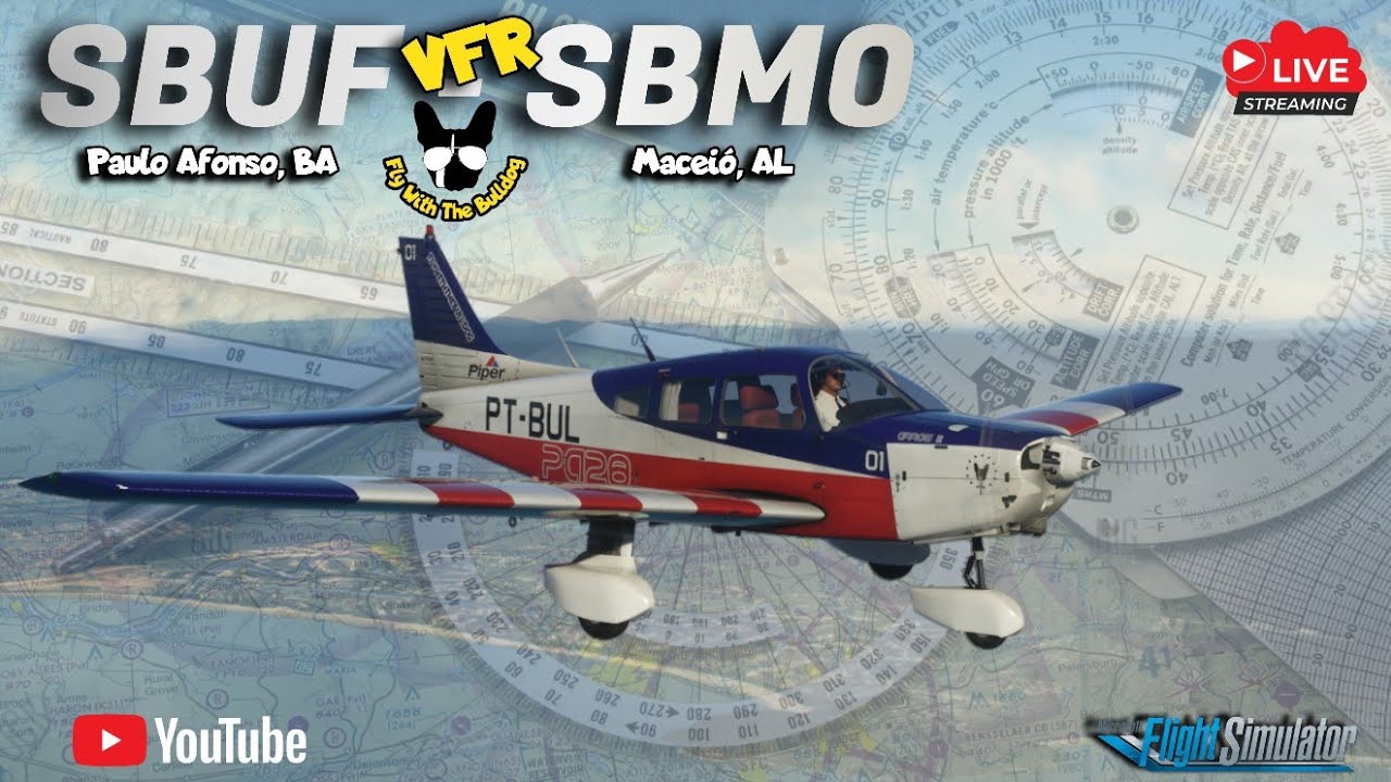 Navegação VFR de Paulo Afonso (SBUF), BA, para Maceió (SBMO), AL. - YouTube