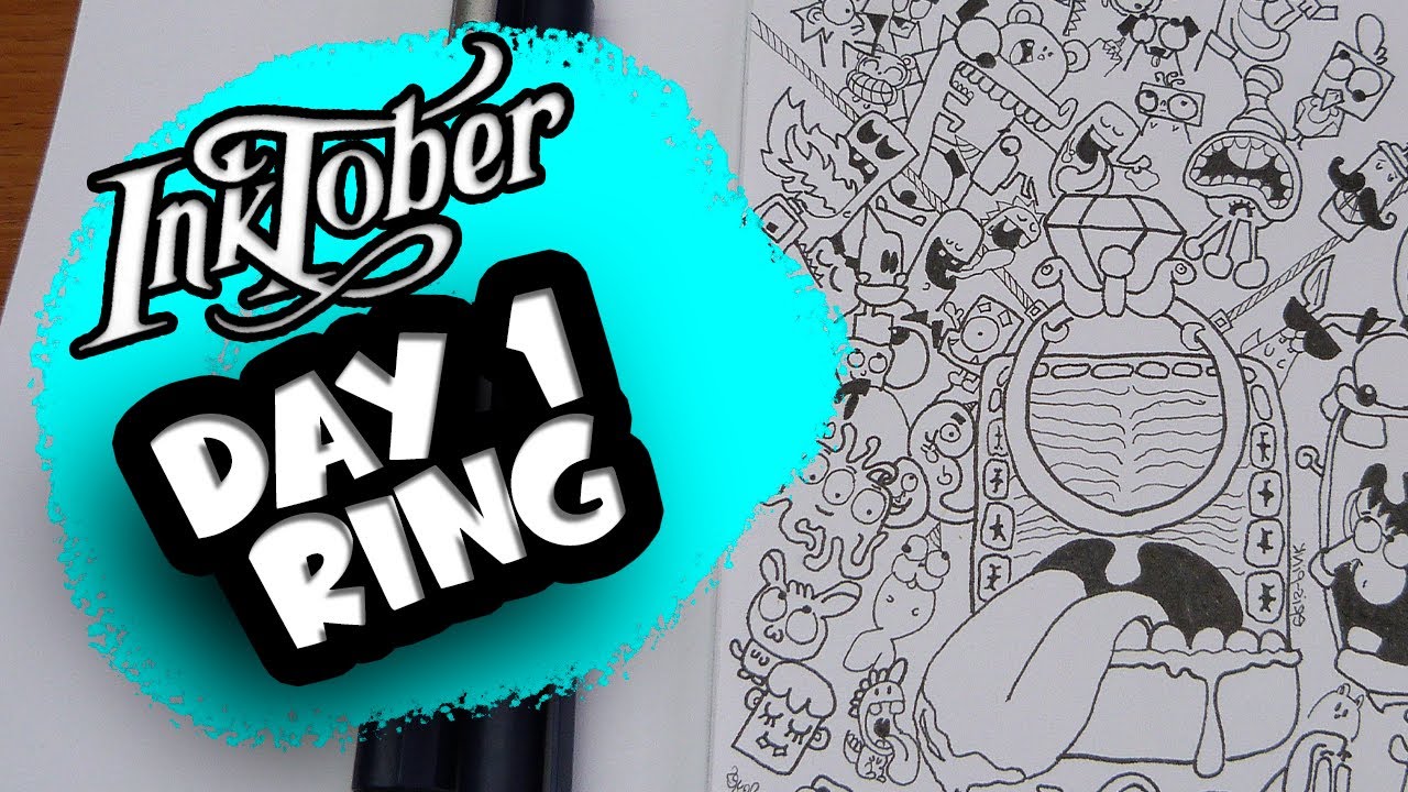 INKTOBER 2019 DAY 1/ DÍA 1 - YouTube