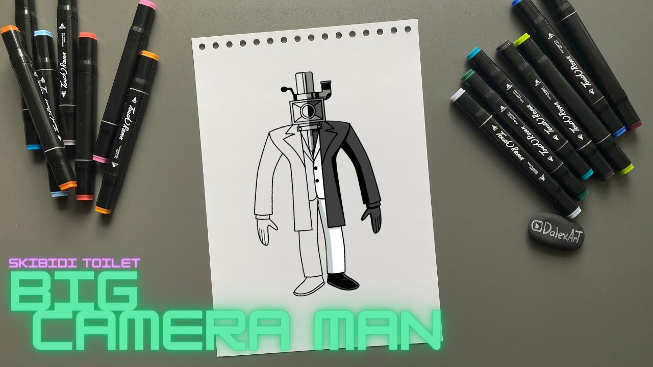 How to DRAW BIG CAMERA MAN - Skibidi Toilet - YouTube