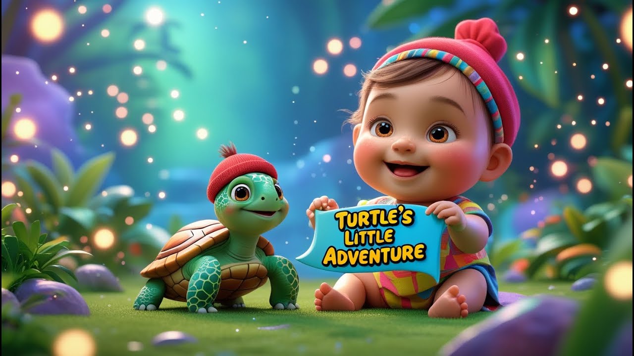 Turtle Song 🐢🎩 | Turtle's little Adventure 🐘 | Nursery Rhymes & Kids ...