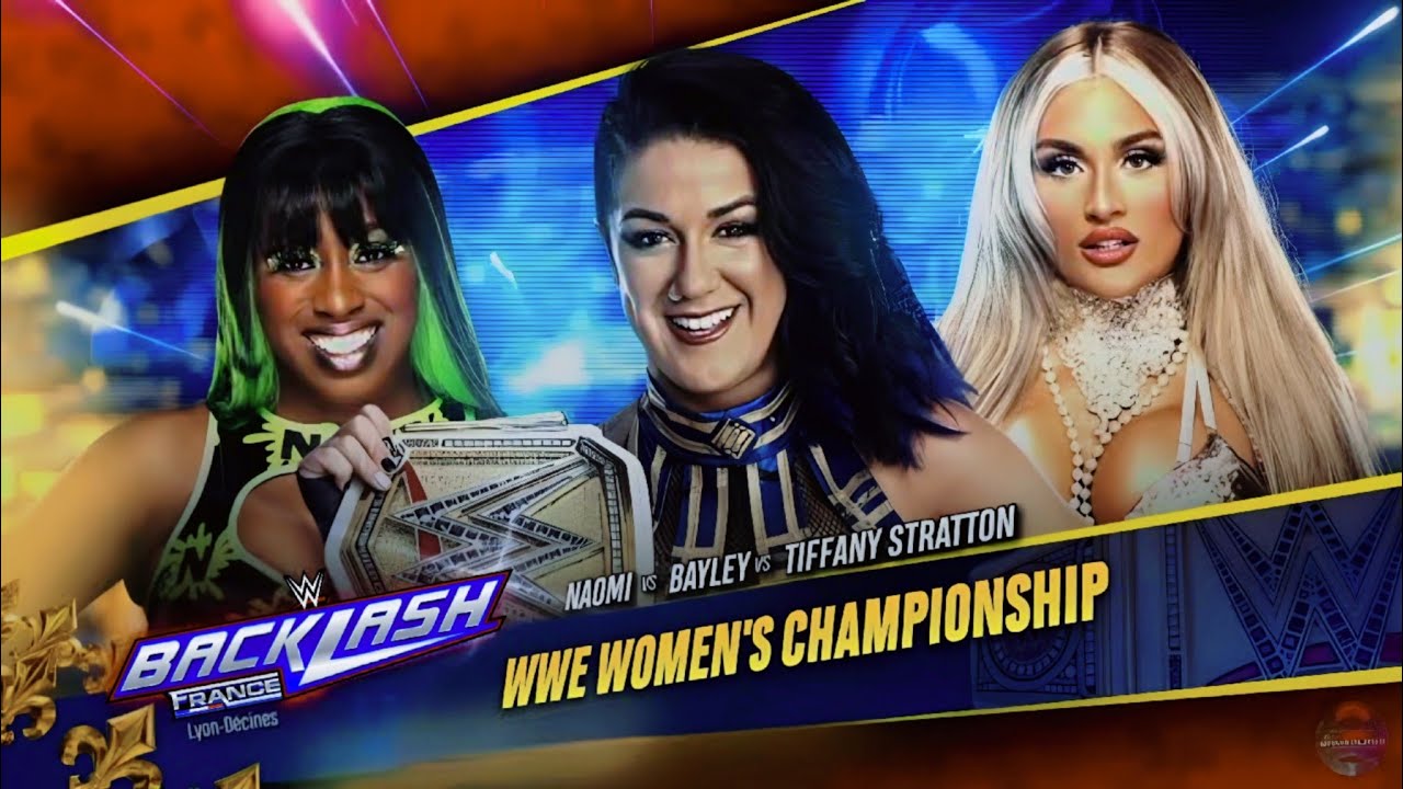 Bayley vs Tiffany Stratton vs Naomi Women's Championship Full Match WWE ...