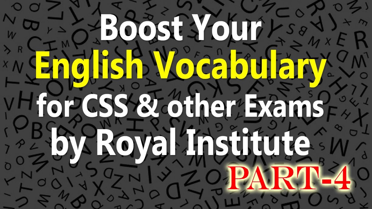 Boost your English Vocabulary for CSS & other Competitive Exams by ...