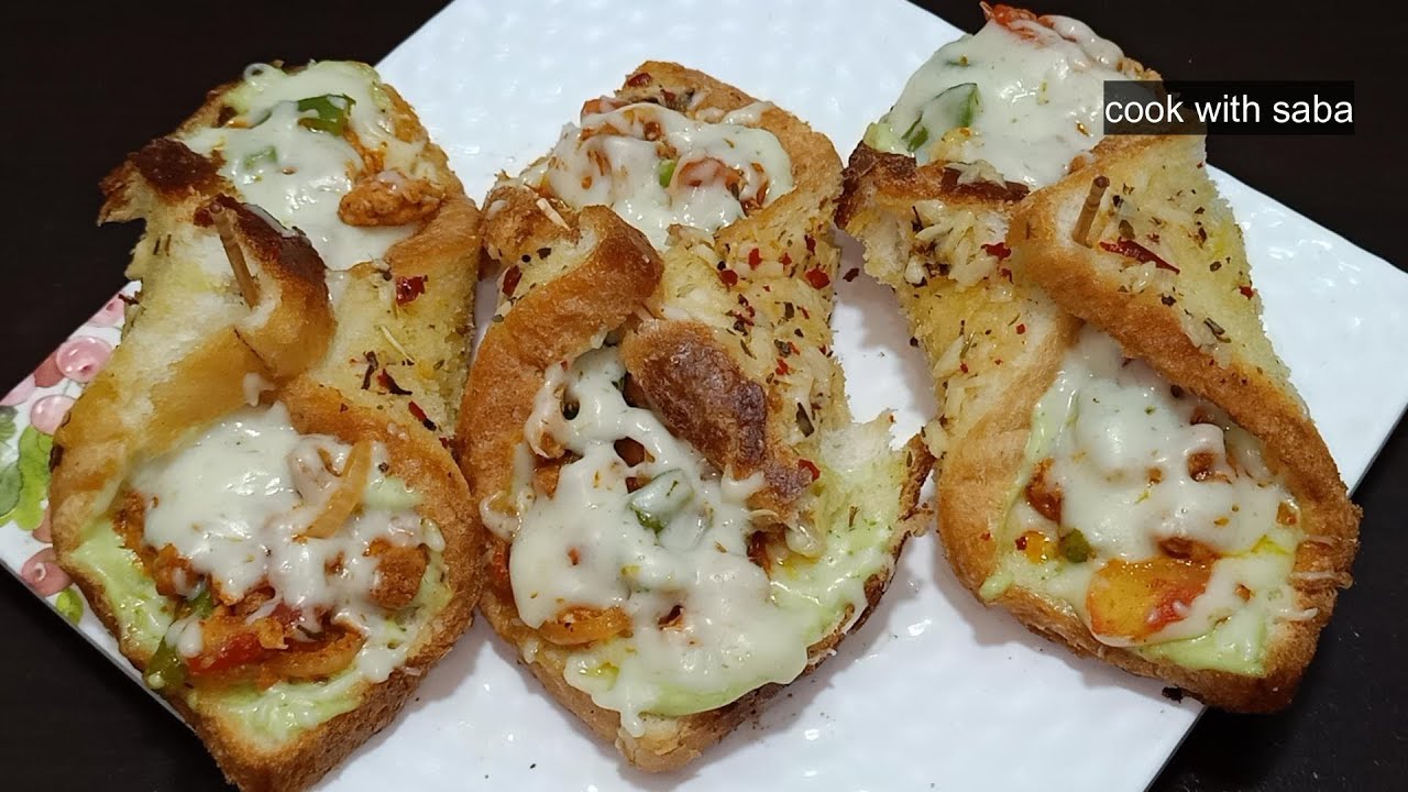 Bread pizza Parcel Recipe | Cheesy Chicken Bread Parcel | Chicken ...
