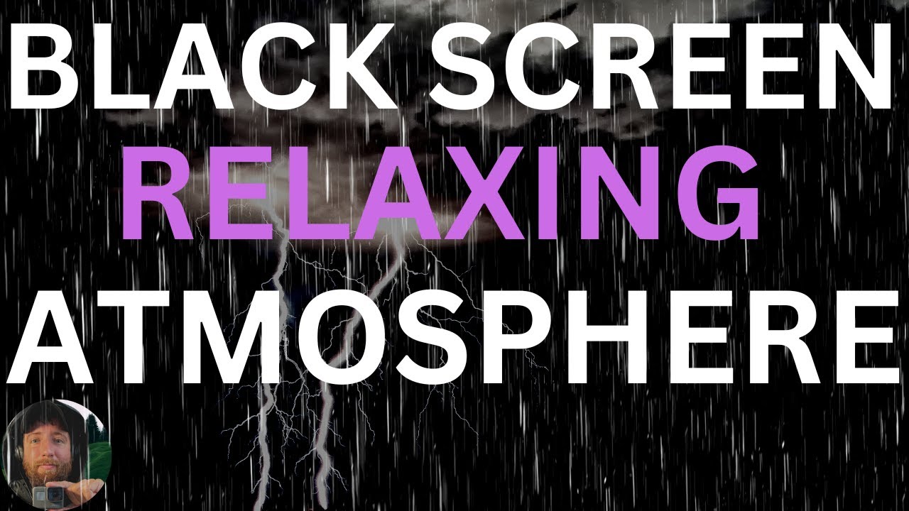 Heavy rain and thunderstorm ~ Black screen⚡Relaxing atmosphere - YouTube