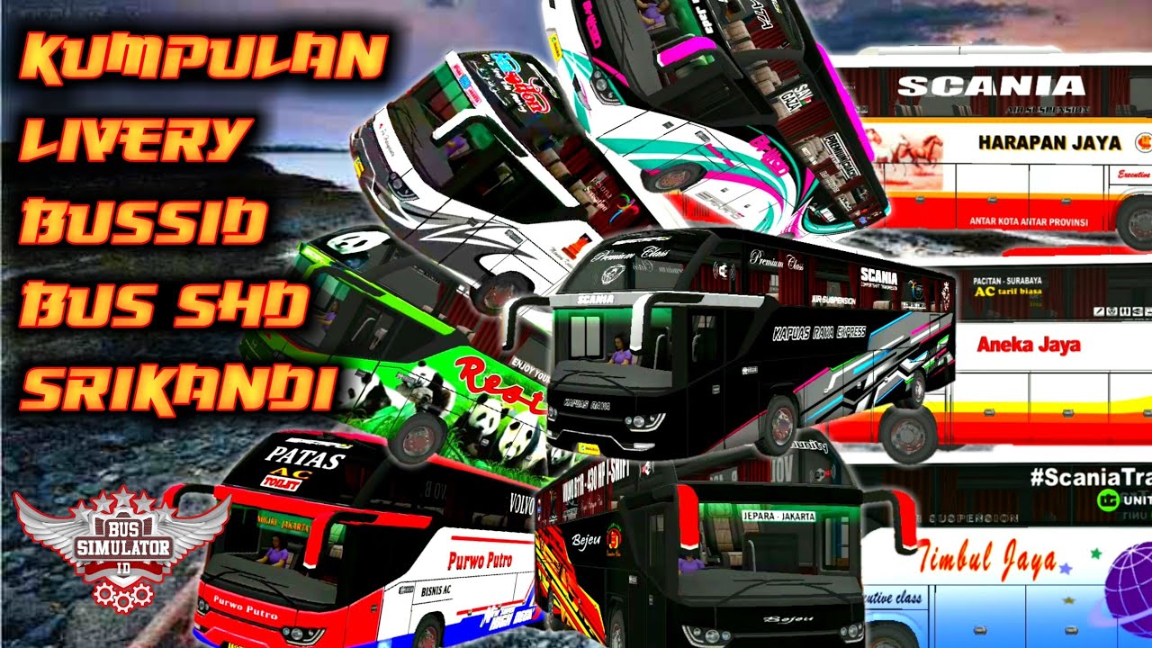 60 Livery bus shd Srikandi bussid ori - YouTube