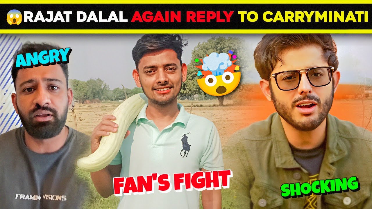 😱Rajat Dalal again Reply to Carryminati and youtubers 😂 | RAJAT DALAL ...