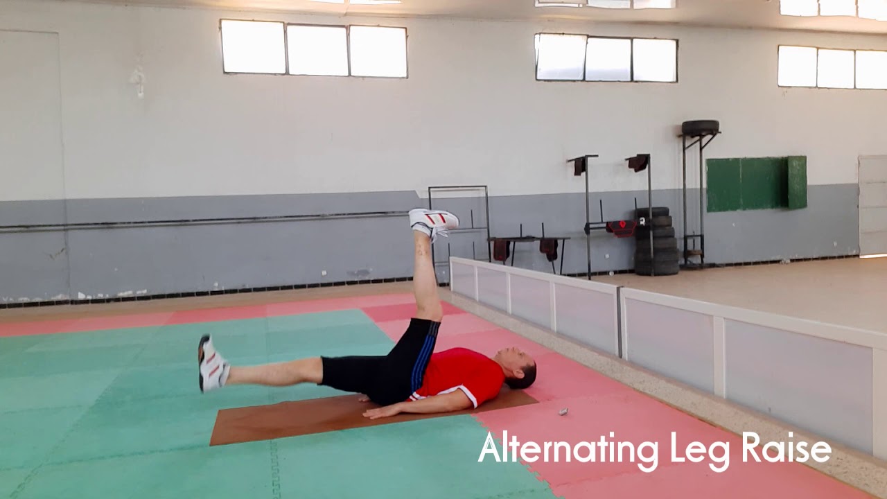Alternating Leg Raise - YouTube