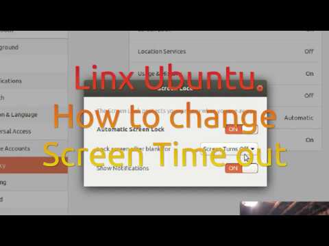 Linux Ubuntu - How to Change Screen Time Out - YouTube