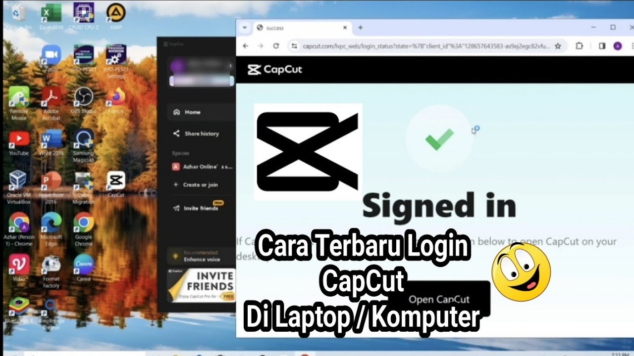Cara Terbaru Login CapCut Di Laptop / Komputer || Cara Mudah Sign in Di ...