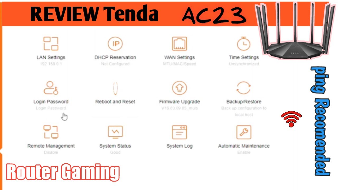 Review Tenda AC23 - ROUTER GAMING - TENDA ROUTER TERBAIK - YouTube
