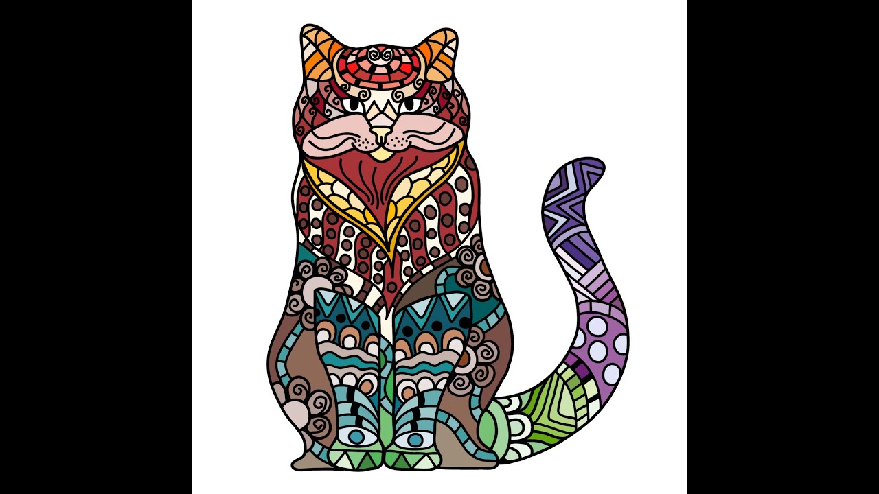 Coloring Book for Adults: Paws and Reflect - YouTube