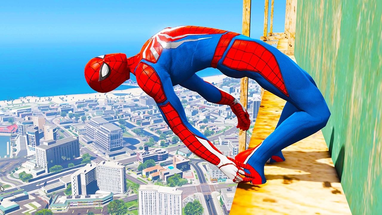 SPIDERMAN CRAZY JUMPS/FALLS #1 (GTA 5 Spider-Man Fails) - YouTube