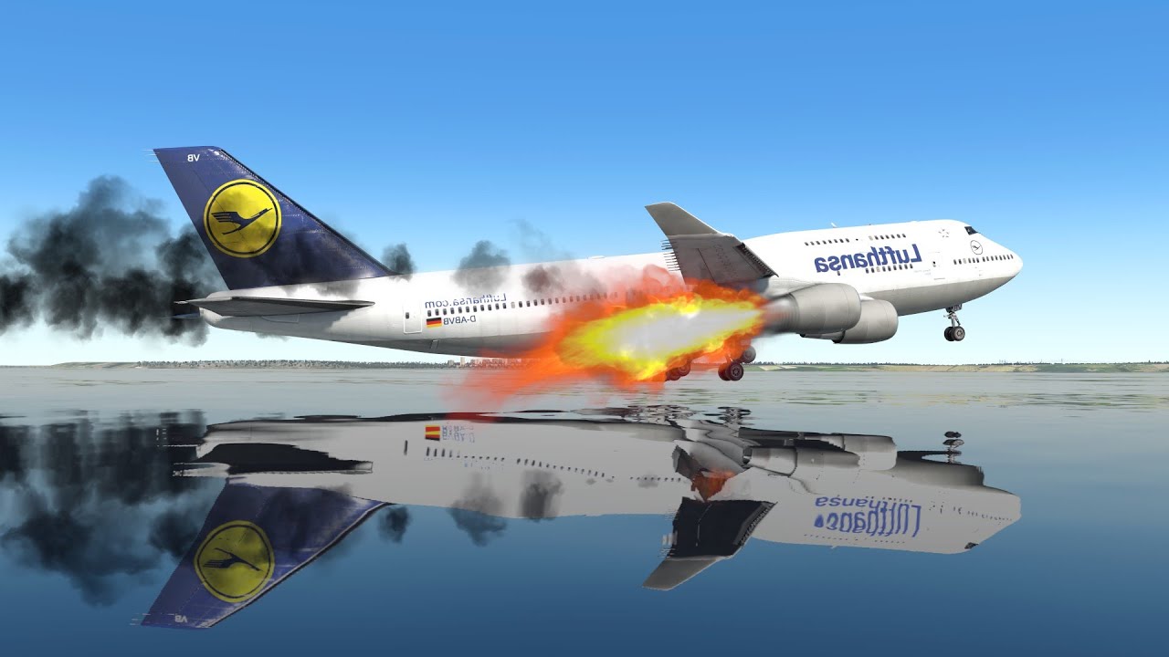 🔴LIVE Boeing 747 Nearly Hits Water | Last Second Save | X-PLANE 11 ...