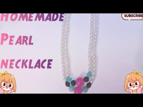 Homemade Pearl necklace || How to make pearl necklace - YouTube