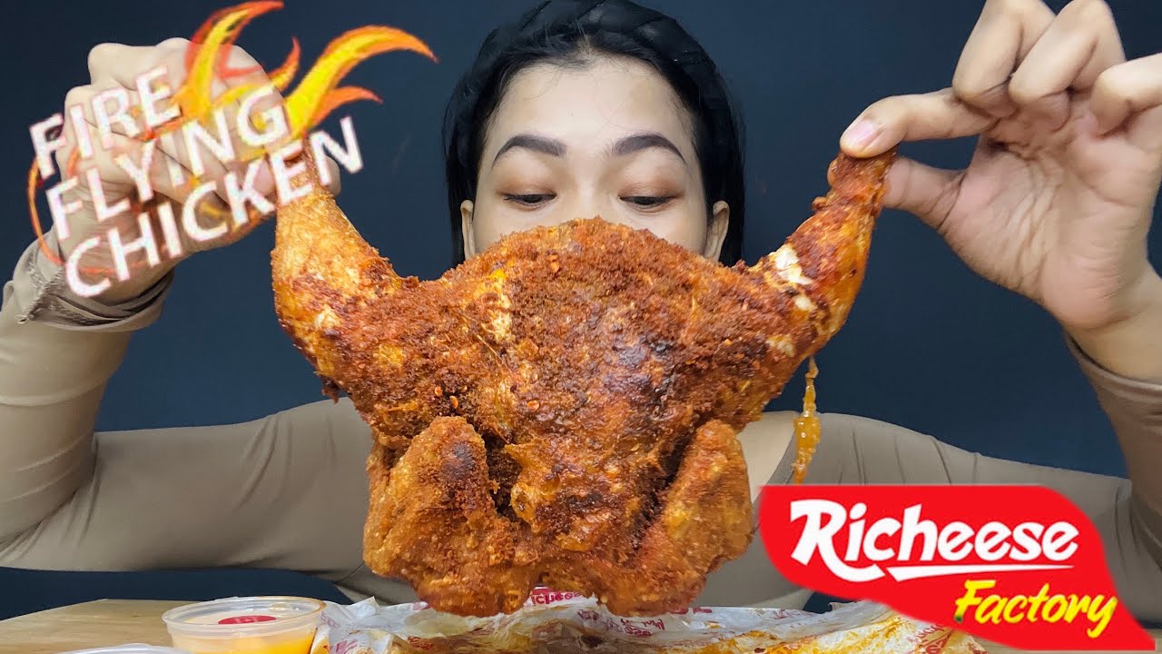 ENAK PARAH NI MUKBANG AYAM UTUH RICHEESE FACTORY | FIRE FLYING CHICKEN ...