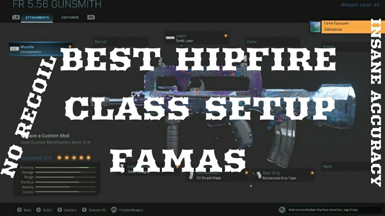 INSANE FAMAS HIP-FIRE CLASS SETUP SEASON 4- CALL OF DUTY MODERN WARFARE ...