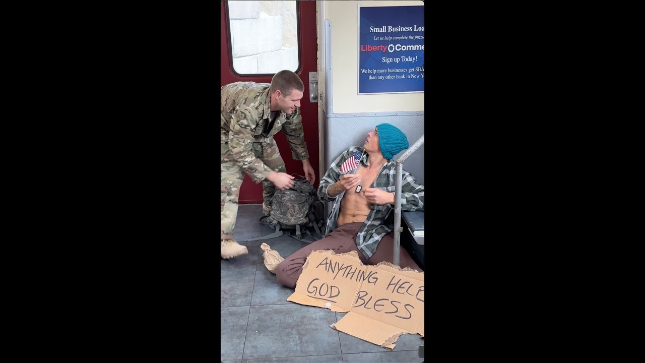 Soldier finds homeless brother on the subway and changes his life ️ ...