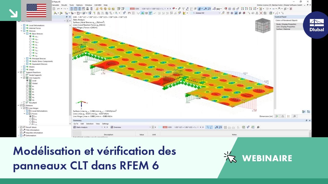 [EN] Modélisation et vérification des panneaux CLT dans RFEM 6 - YouTube