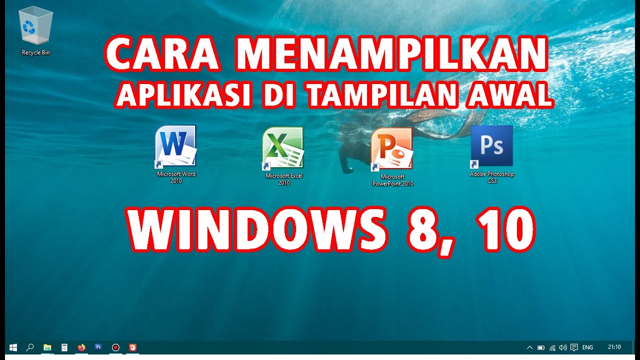 MENAMBAHKAN APLIKASI DI TAMPILAN AWAL WINDOWS 10 - YouTube