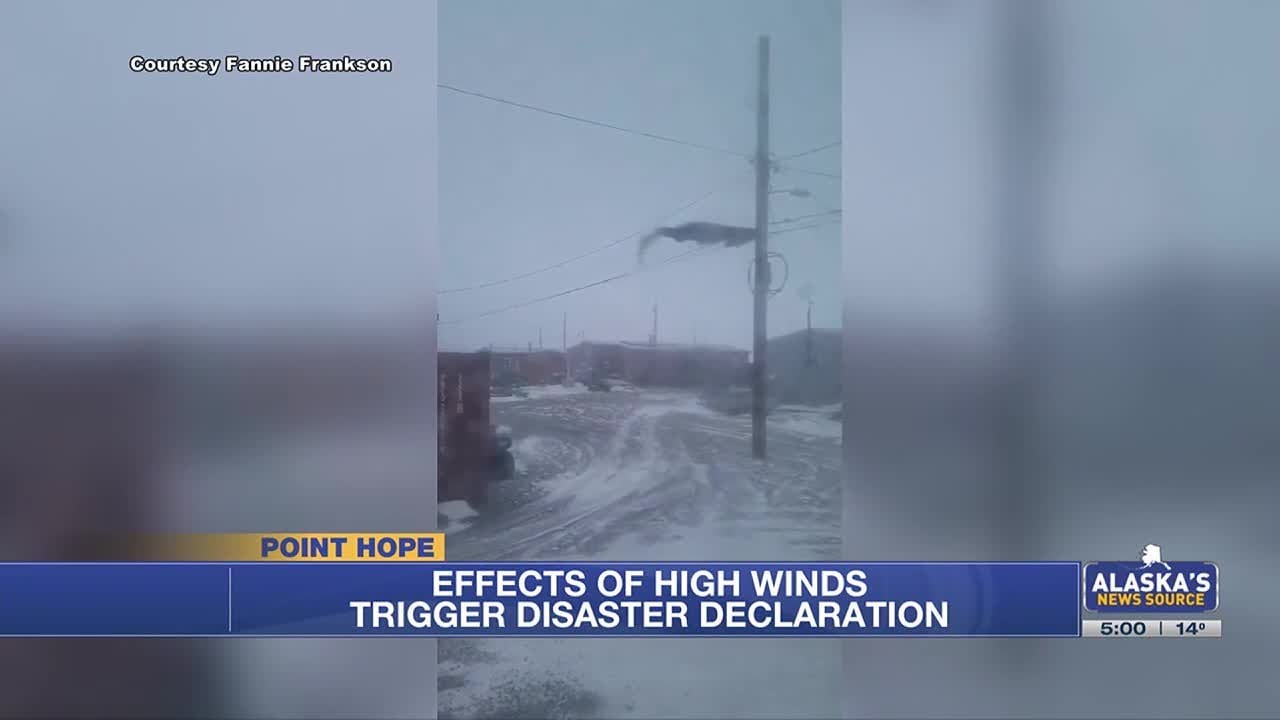 Power loss and local state of emergency due to high winds in Point Hope ...