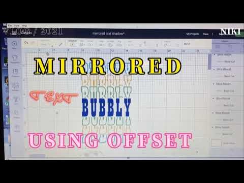 How to Mirror or Stacked Text in Cricut Design Space using Offset ...